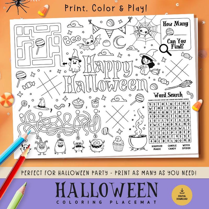 Halloween Placemat - Etsy