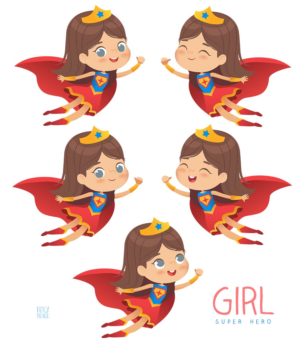 Super Hero Super Hero PNG Clipart Brown Hair Girl Super - Etsy