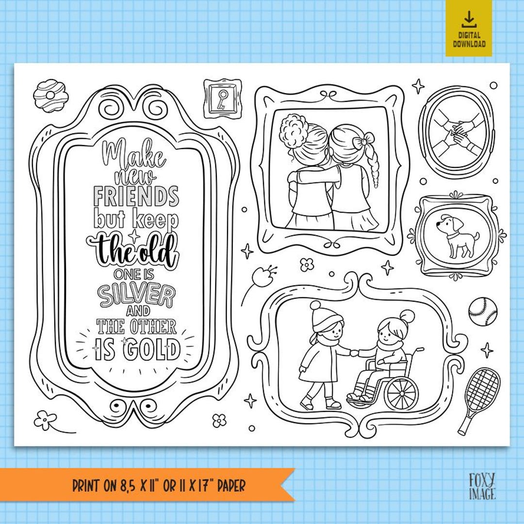 Make New Friends Coloring Page, Scouts Make New Friends Song, Printable ...