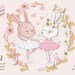 White and Brown Ballerina Rabbits, Dancing Bunny PNG Clipart, Little ...
