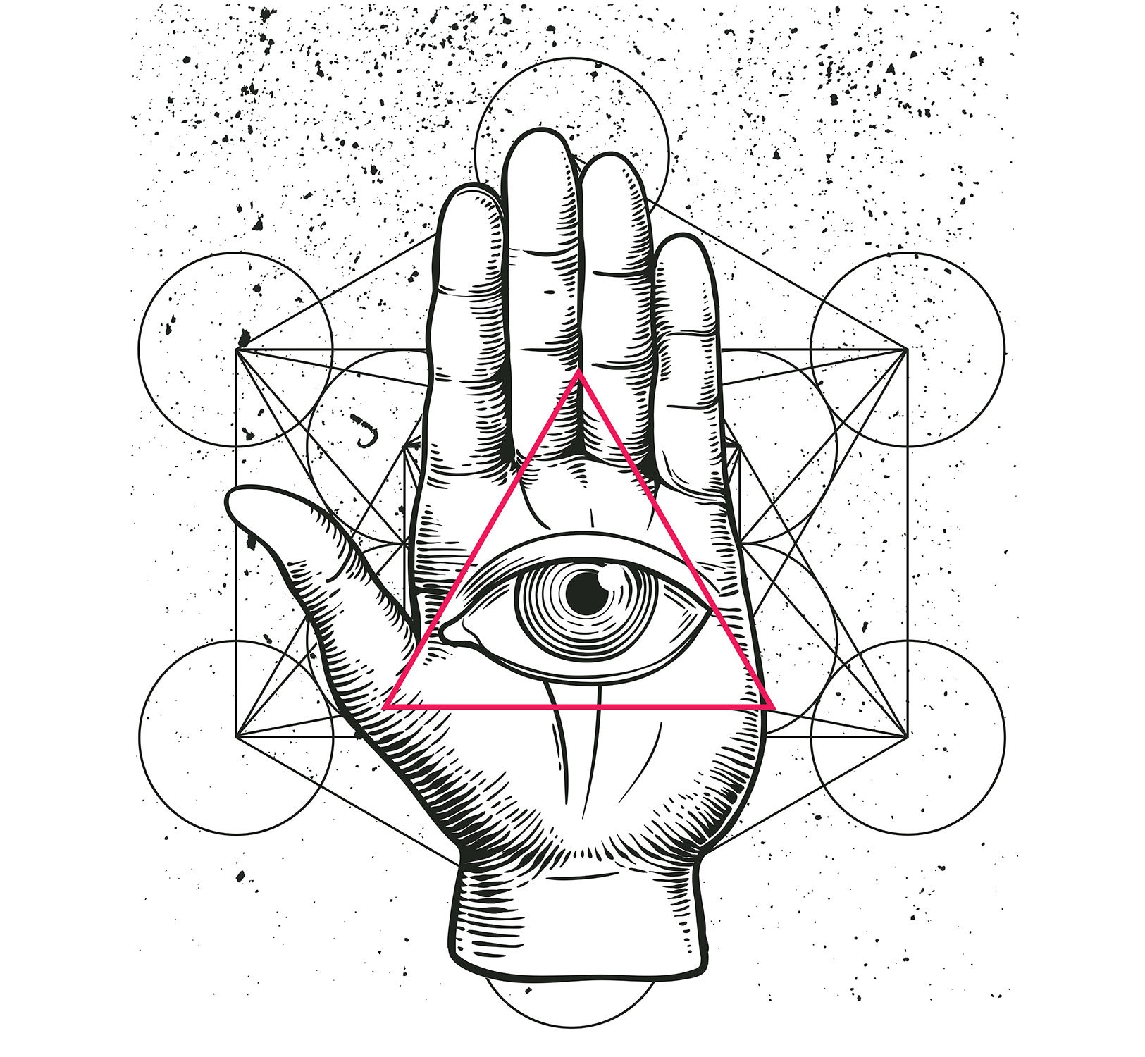 Sacred Geometry Hand Tattoo
