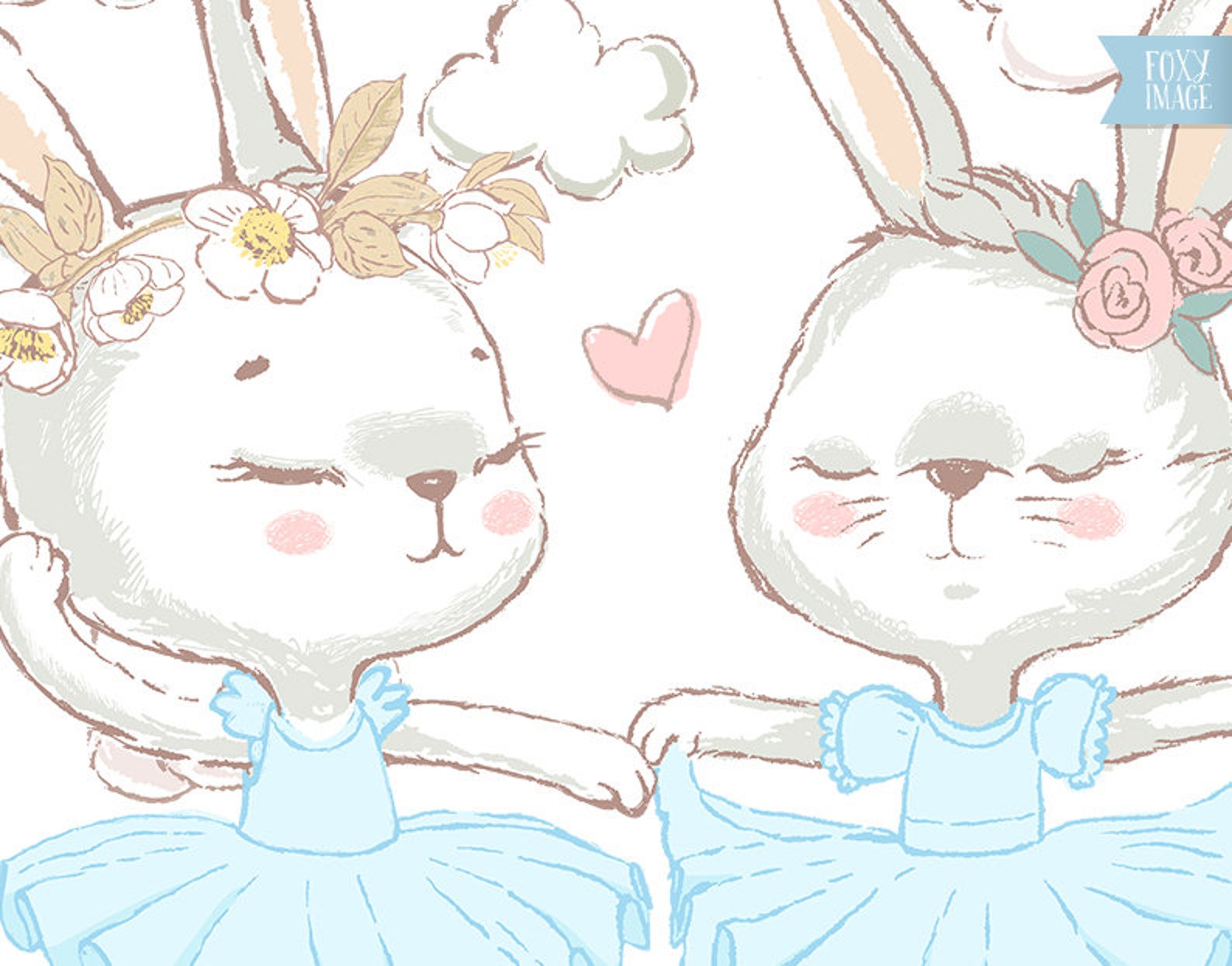 White Ballerina Bunny Dancing Bunny PNG Clipart Little Bunny | Etsy