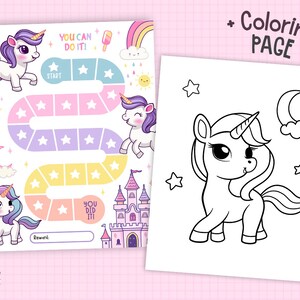 Printable Unicorn Reward Chart, Unicorn Behavior Chart, Toddler ...