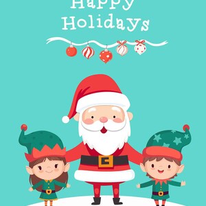 Cute Christmas Elf, Santas Helpers Clipart, Happy Elves, Elf Hat- Clip ...