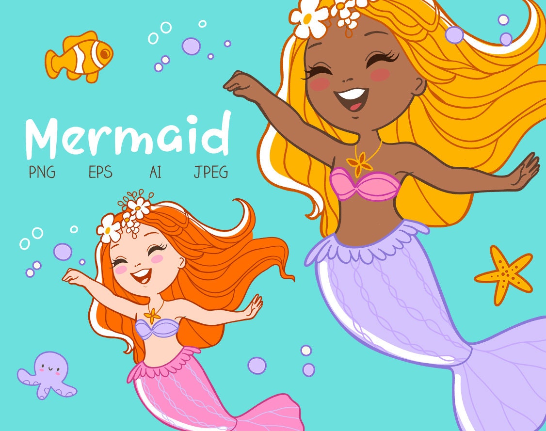 Mermaids Girls PNG Clipart Mermaids PNG Mermaids Clipart - Etsy Australia
