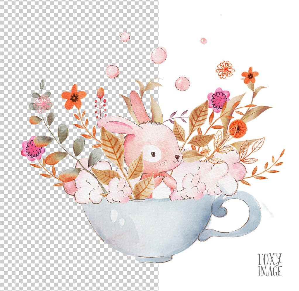 Watercolor Bunny Baby Bunny PNG Clipart Little Rabbit - Etsy