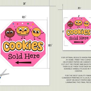 Cookies STOP Sign, Cookie Booth Yard Sign, Digital Cookie Stand, Cookie ...