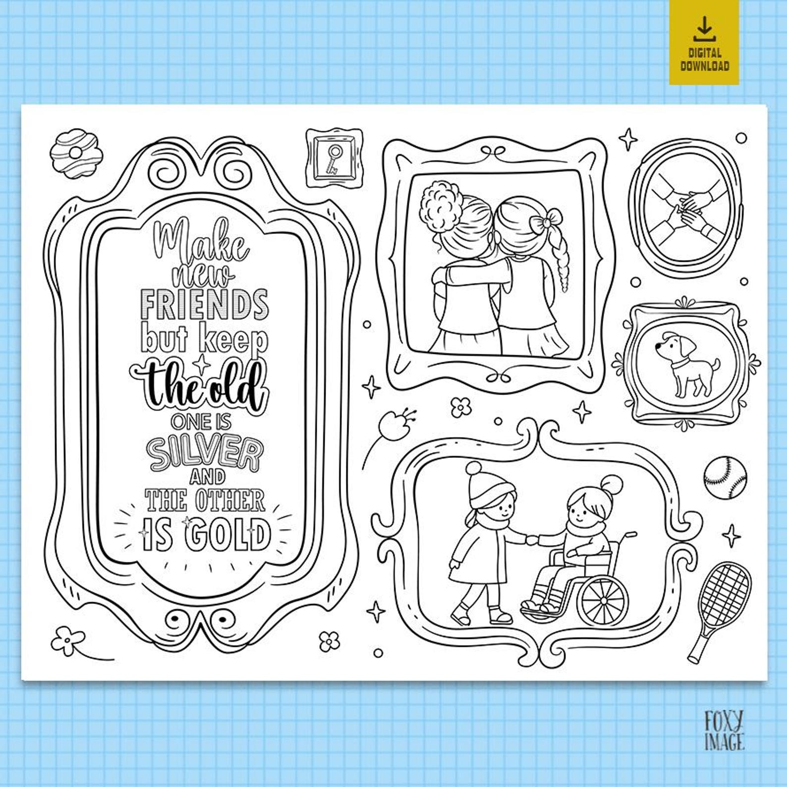 Make New Friends Coloring Page, Scouts Make New Friends Song, Printable ...