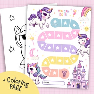 Printable Unicorn Reward Chart, Unicorn Behavior Chart, Toddler ...