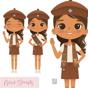Brownie Girl Scouts, Happy Girl Scouts, Girl Scout Clipart, Girl Scout ...