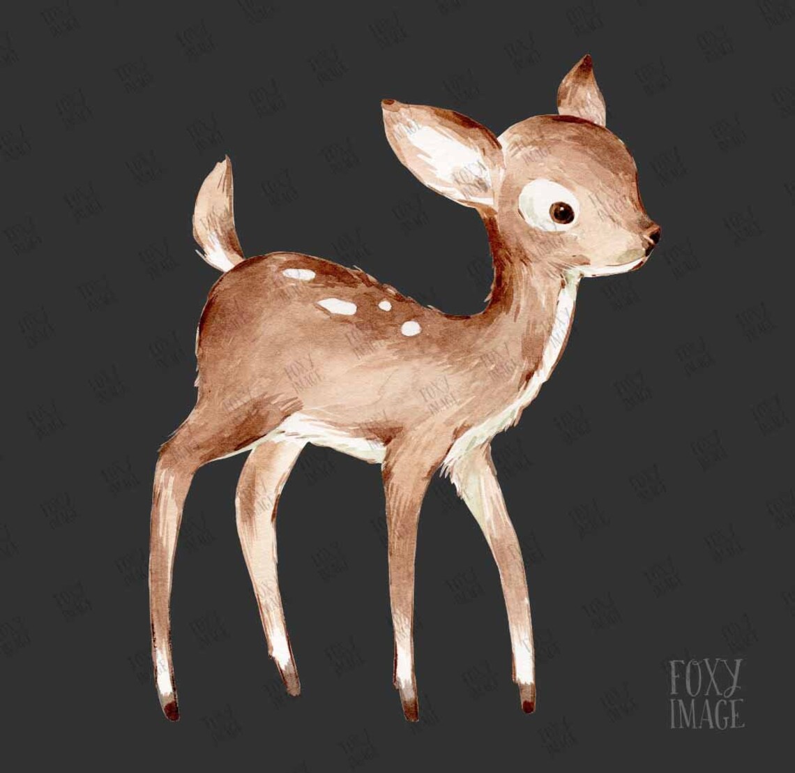 Acuarela PNG Baby Deer Lindo cervatillo Ciervo bebé Pequeño - Etsy España