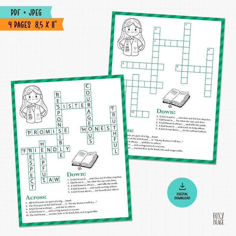 Printable Brownies Activity Kit – Engaging Troop Meeting Resource ...