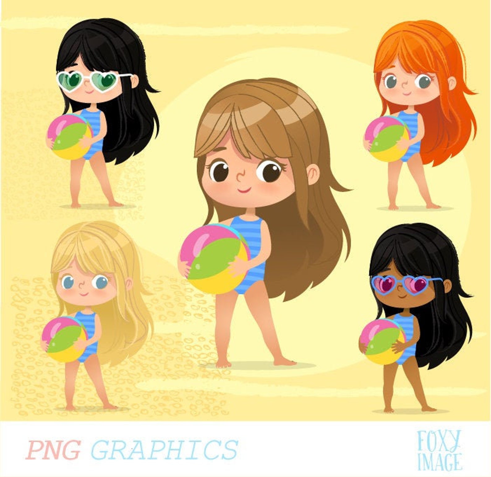 Pool Party Kids, Happy Birthday, Girls Pool Party Clipart, Swim Kids ...
