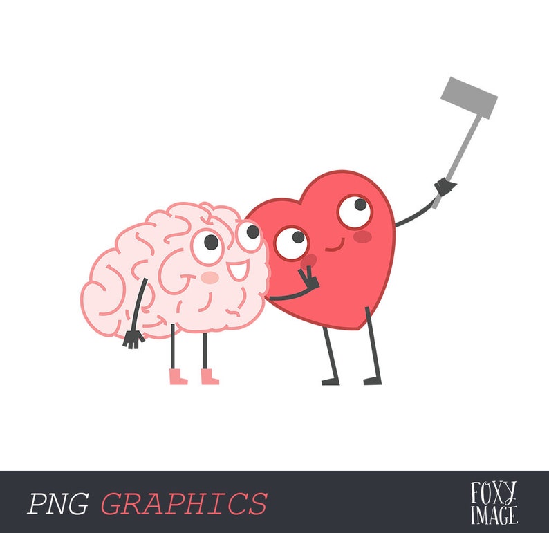 Valentine's Day Heart and Brain Love Happy Valentines - Etsy