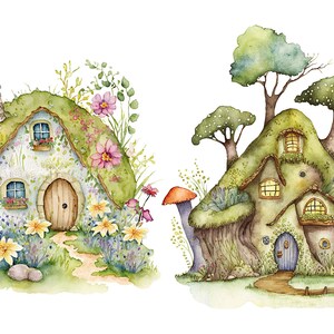 Fairy House Clipart Png, Fairies Watercolour, Magic Woodland, Digital ...