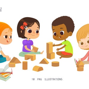 Kids Clip Art , Boy and Girl PNG, School Friends, Multicultural ...