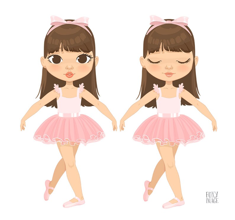 Ballerina in Pink Little Ballerina Girl Ballerina Clipart - Etsy