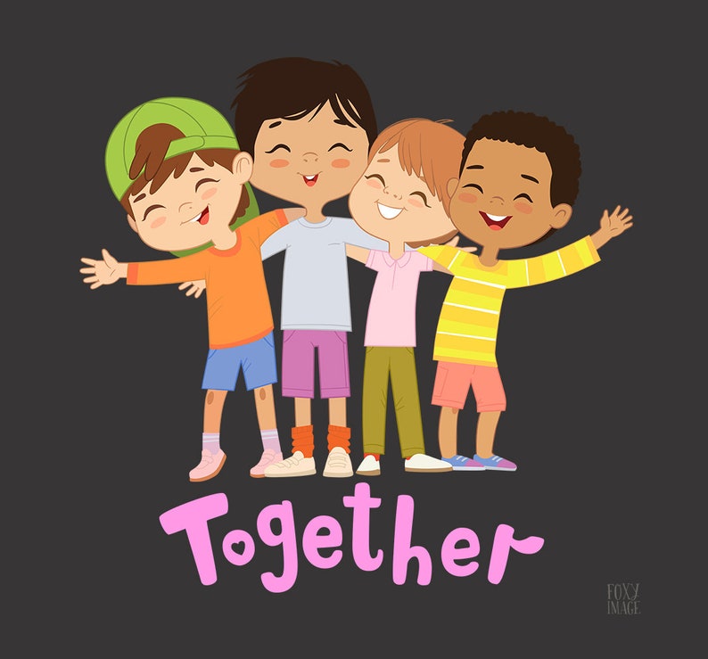 Best Friends Boys Hug School Kids PNG Hugs PNG Clipart - Etsy