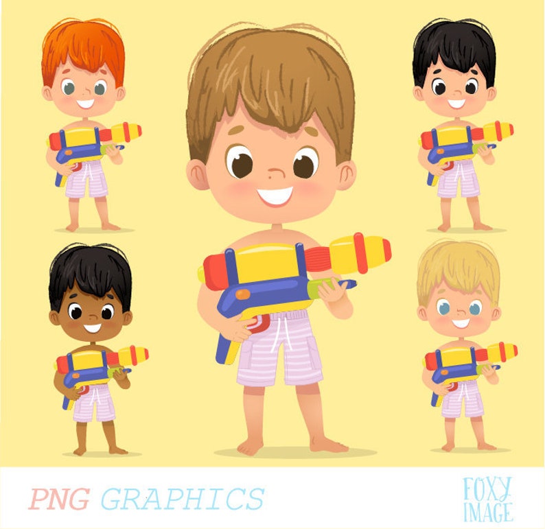 Pool Party Boys Happy Birthday Boys Pool Party Clipart Swim - Etsy
