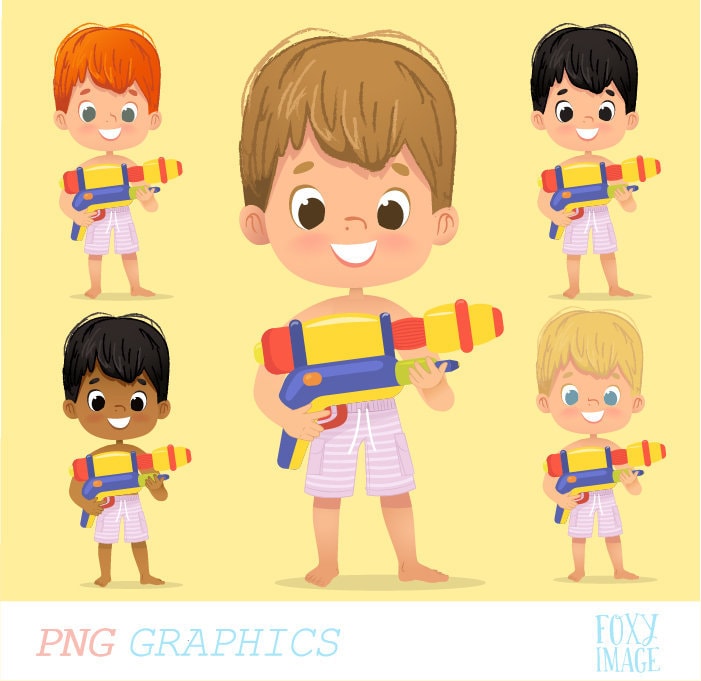 Pool Party Boys Happy Birthday Boys Pool Party Clipart Swim - Etsy