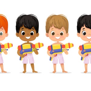 Pool Party Boys Happy Birthday Boys Pool Party Clipart Swim - Etsy