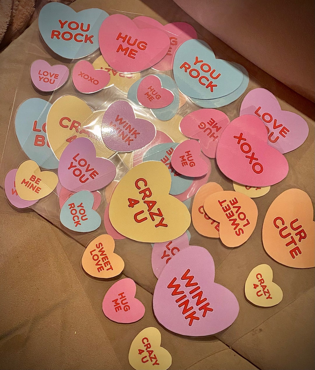 Valentines Laminated Conversation Heart Signs 60 Pieces - Etsy