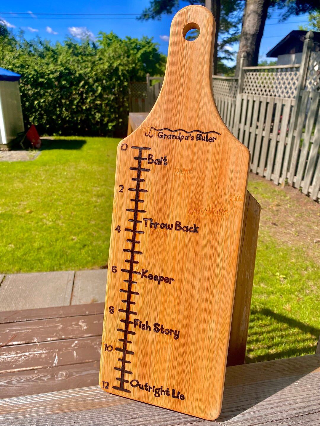 Wood Burned Grandpa’s Fishing Ruler Filleting Cutting Board - Etsy Canada