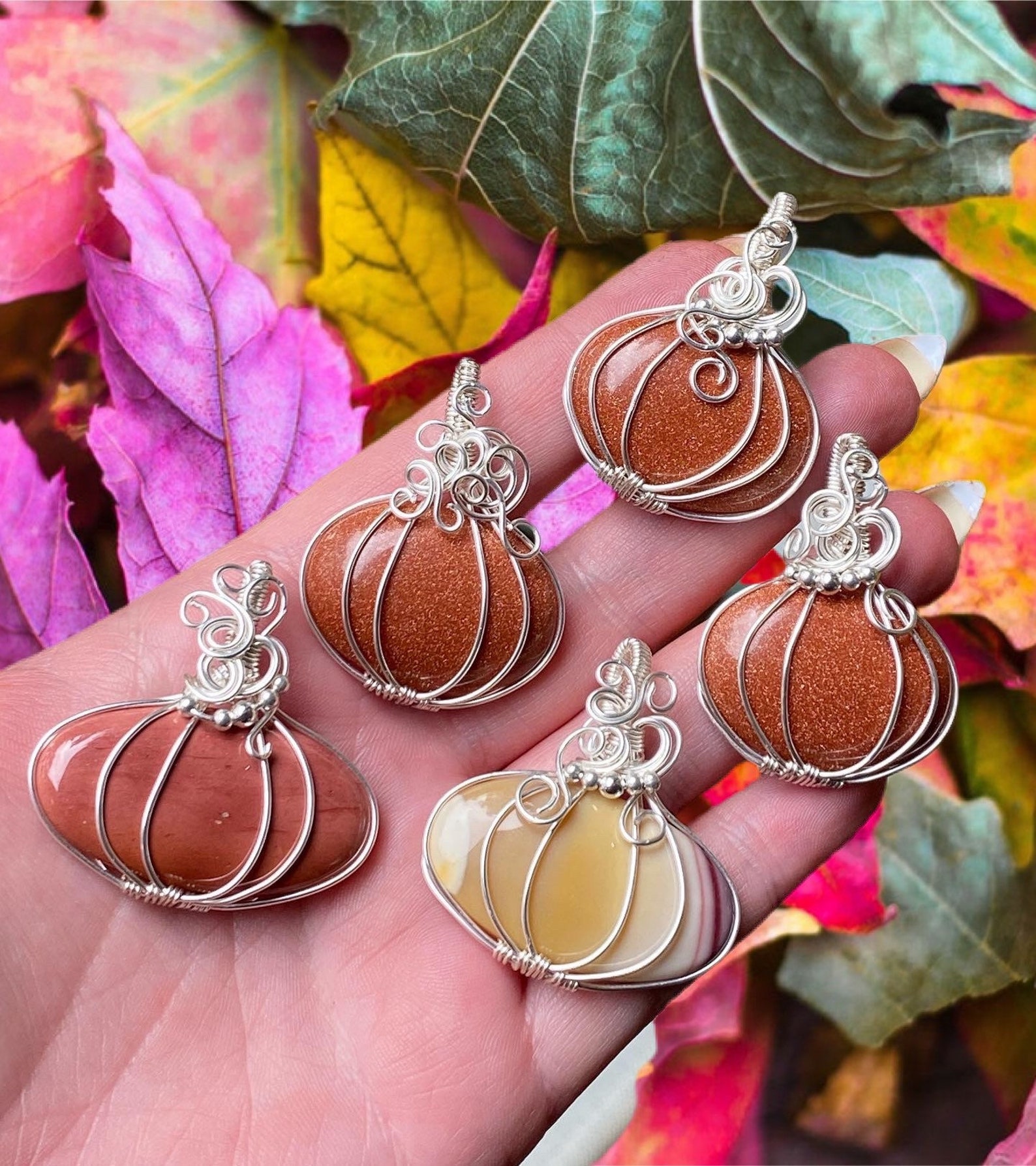 TUTORIAL Pumpkin Halloween Wire Wrapped Tutorial Pendant - Etsy