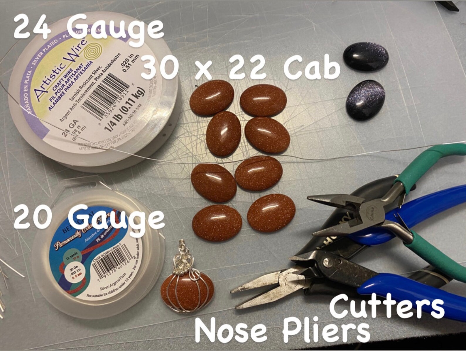 TUTORIAL Pumpkin Halloween Wire Wrapped Tutorial Pendant - Etsy