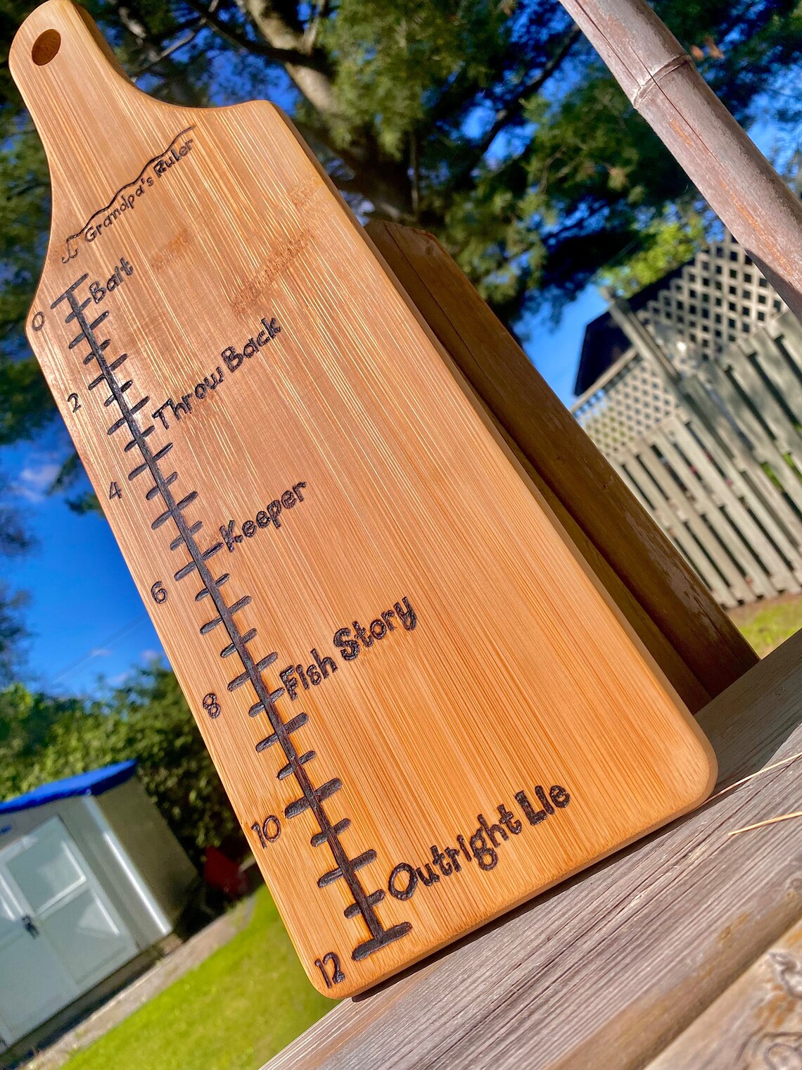 Wood Burned Grandpa’s Fishing Ruler Filleting Cutting Board - Etsy Canada