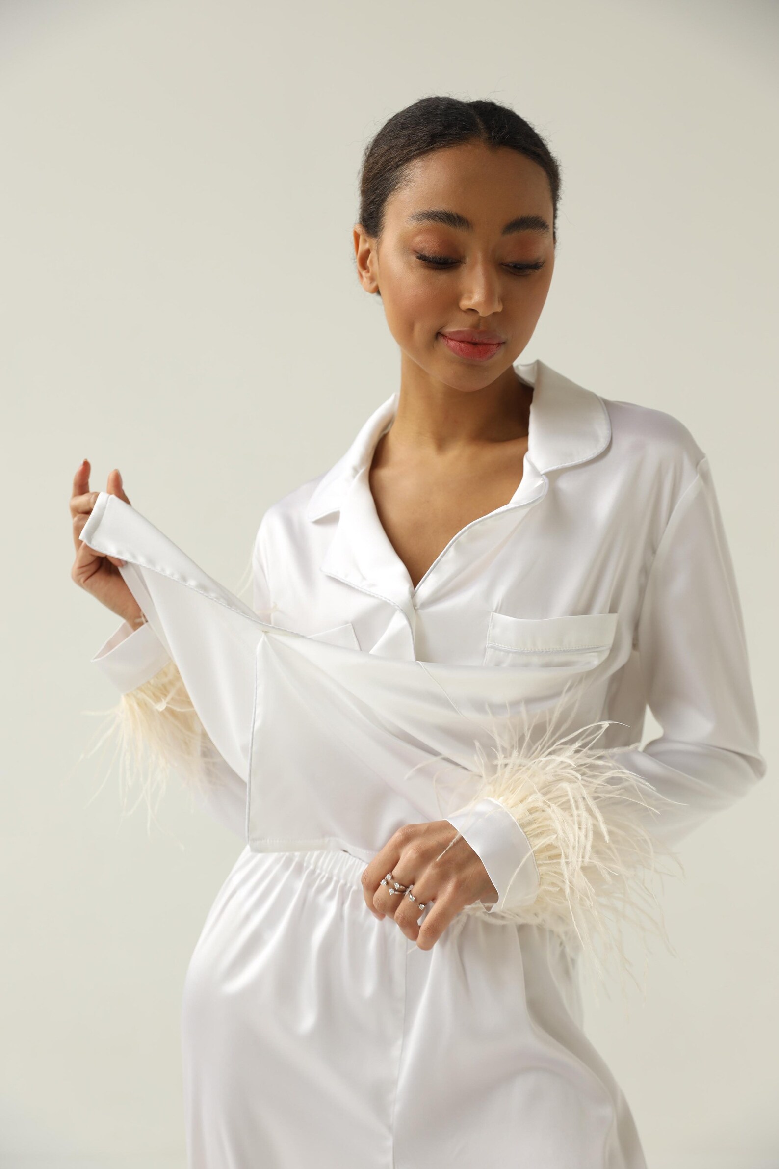 White Bride Pajama Set Bridesmaid Pajama Set Pure Silk Pajamas Etsy