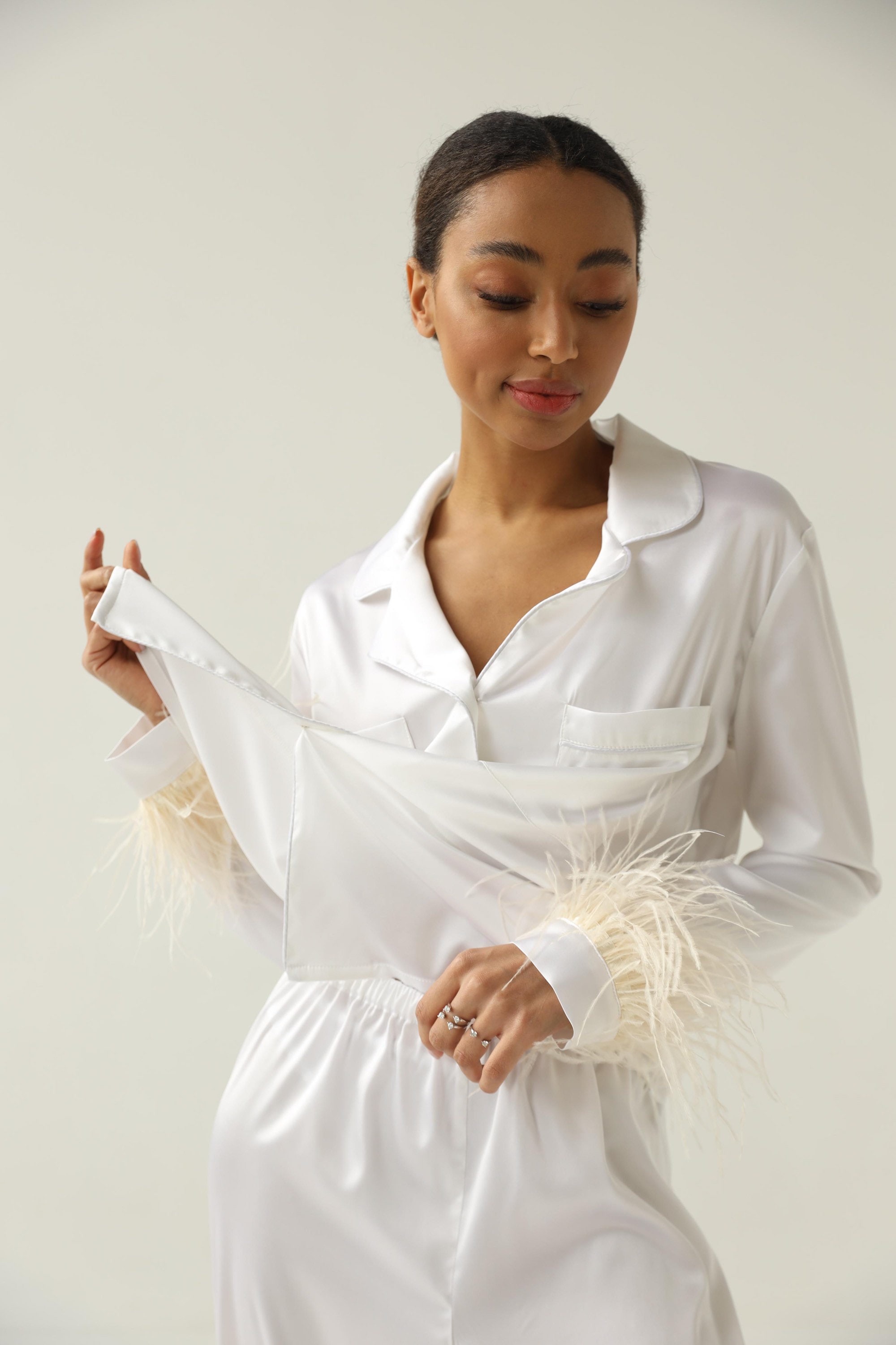 White Bride Pajama Set Bridesmaid Pajama Set Pure Silk Pajamas Etsy