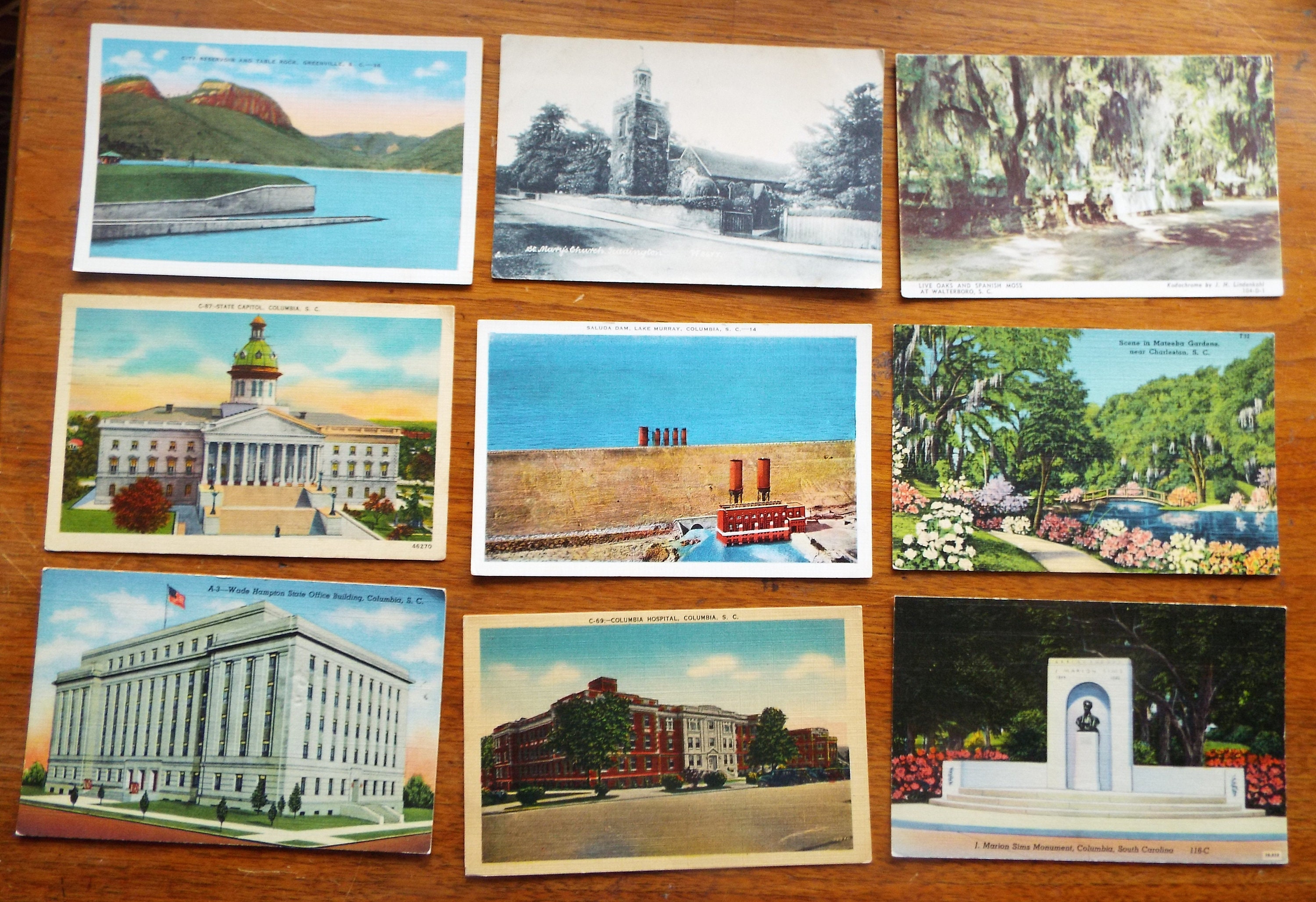 Lot of 117 Old Antique Assorted SOUTH CAROLINA POSTCARDS Military ...