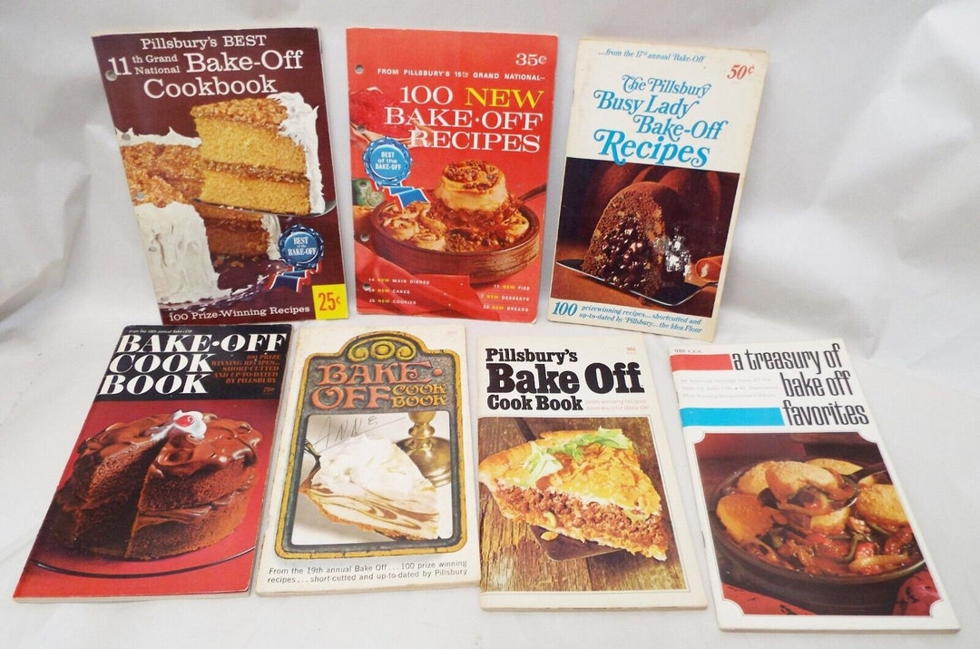 7 Vintage 1960s-70s PILLSBURY Grand National Bakeoff COOKBOOKS 11, 15 ...