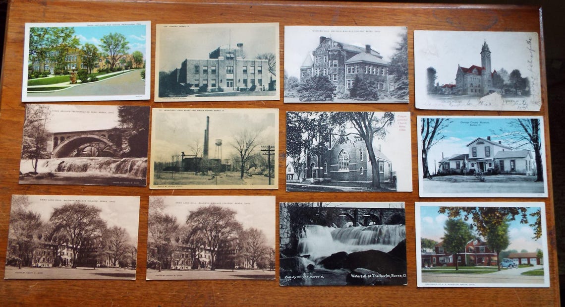 HUGE Lot of 344 Old Antique Assorted OHIO POSTCARDS Findlay Dayton ...
