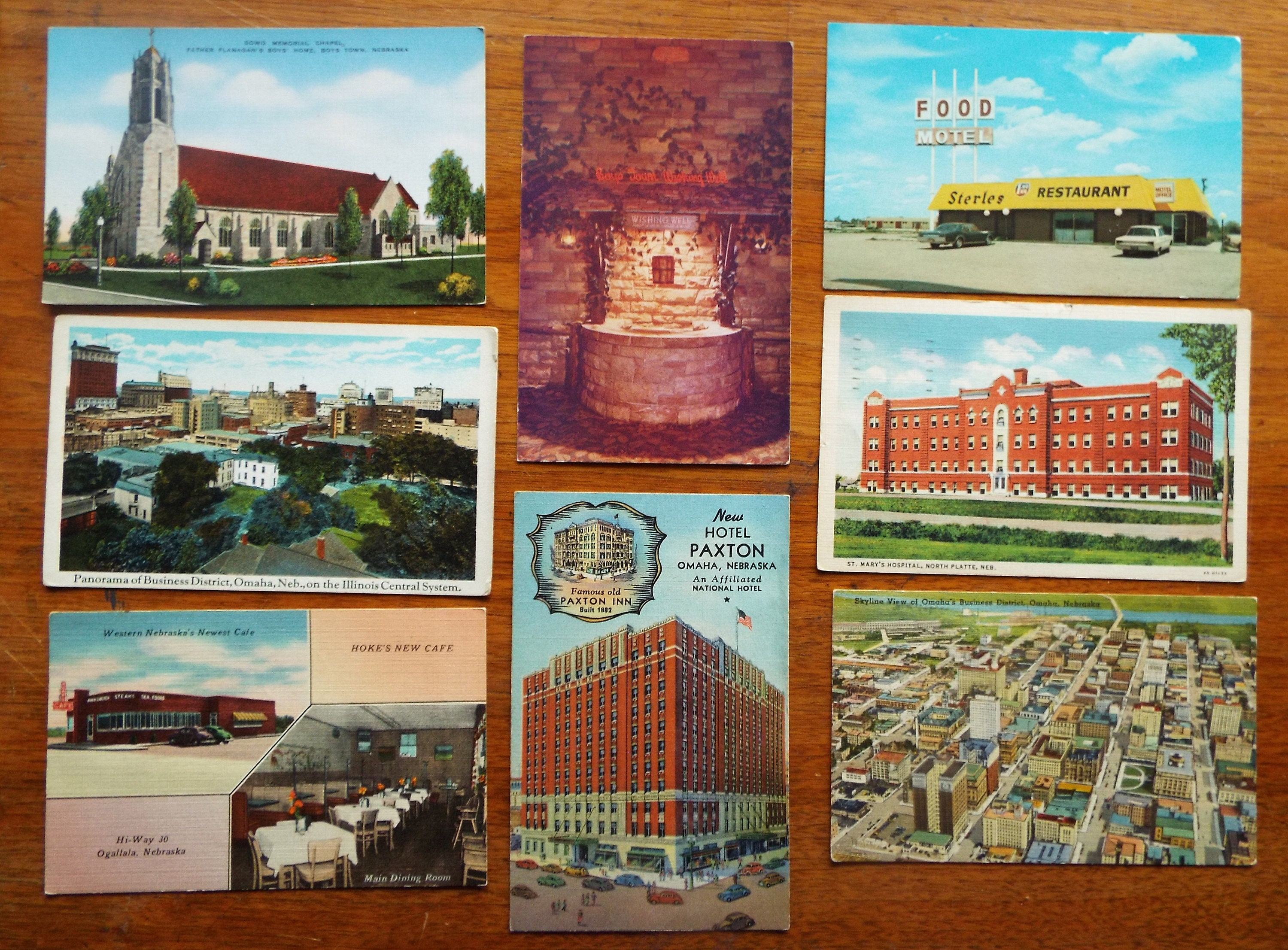 Lot of 132 Old Antique Assorted NEBRASKA POSTCARDS Omaha Creighton ...