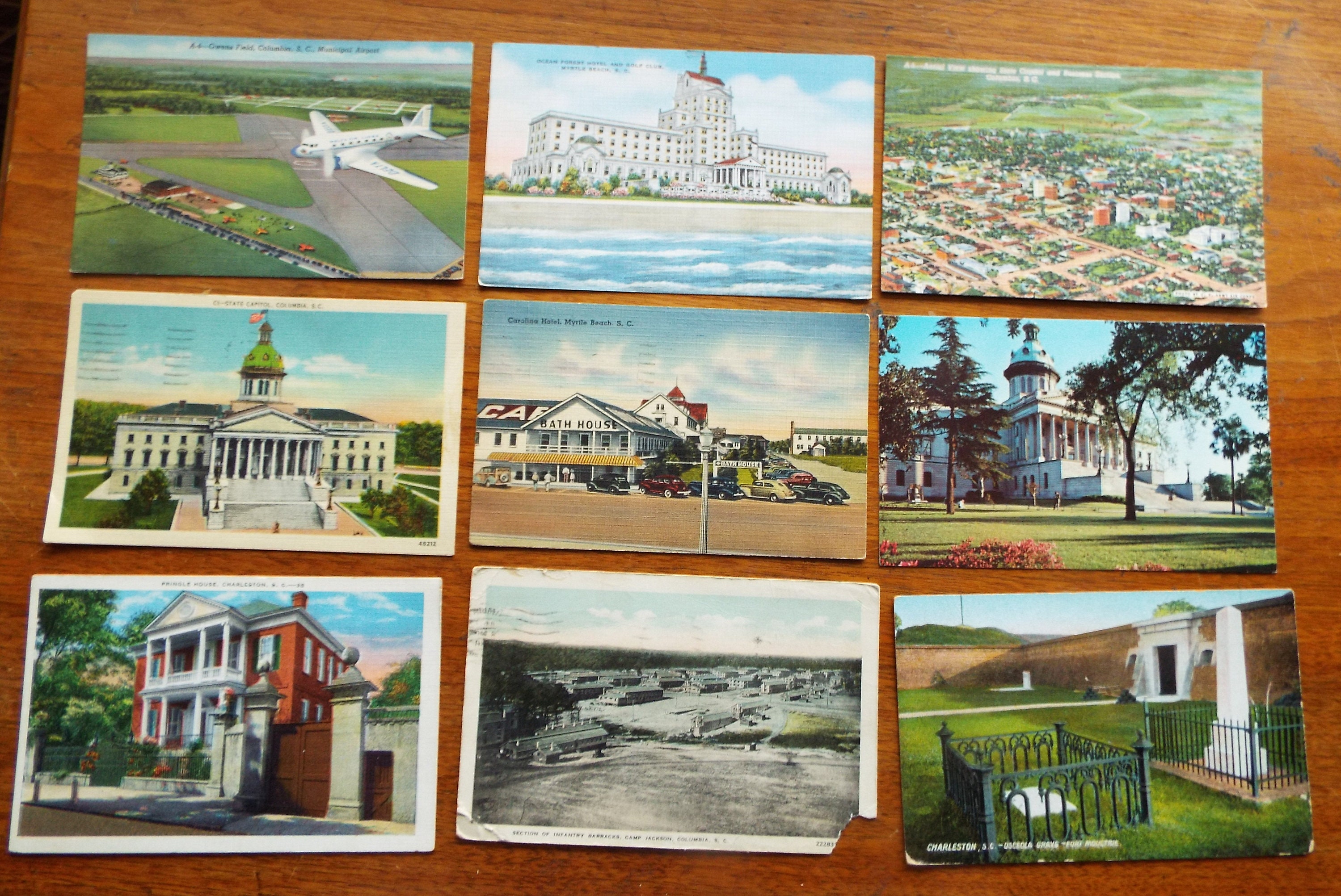 Lot of 117 Old Antique Assorted SOUTH CAROLINA POSTCARDS Military ...