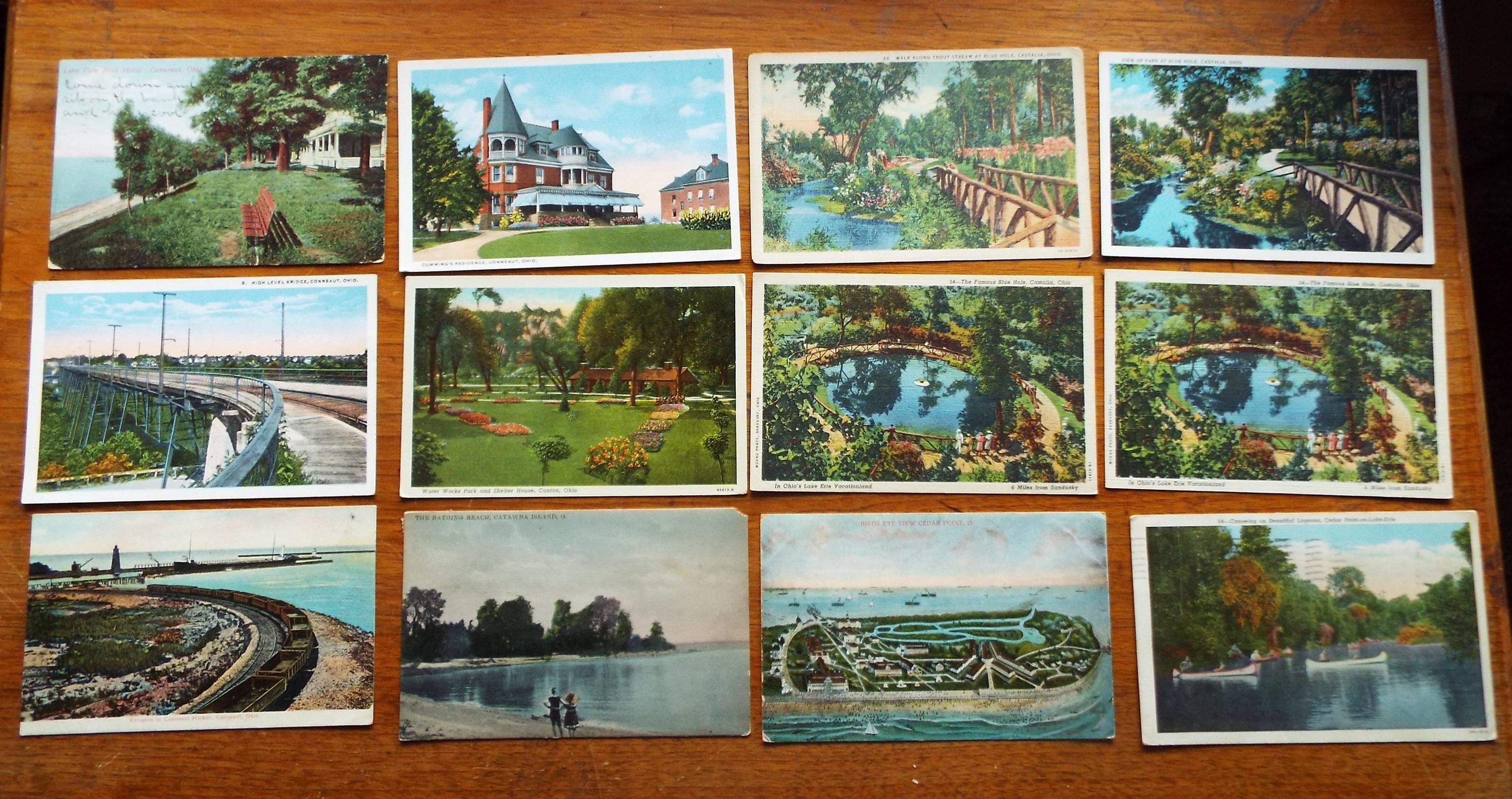 HUGE Lot of 344 Old Antique Assorted OHIO POSTCARDS Findlay Dayton Fremont - Etsy