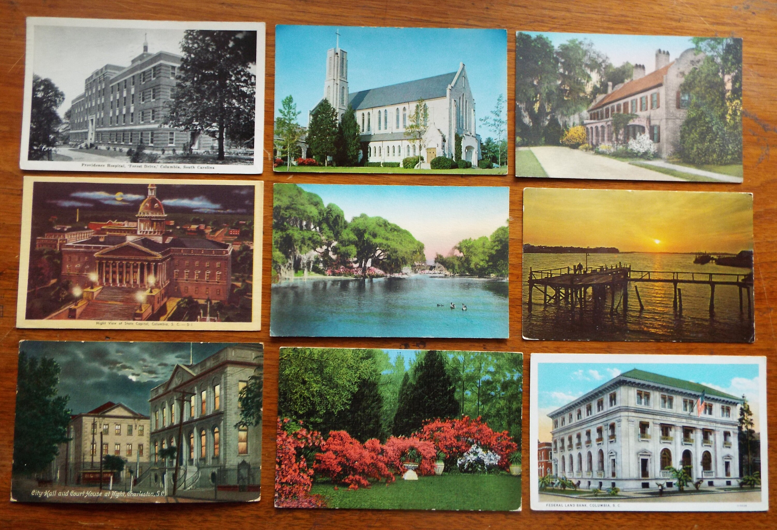 Lot of 117 Old Antique Assorted SOUTH CAROLINA POSTCARDS Military ...