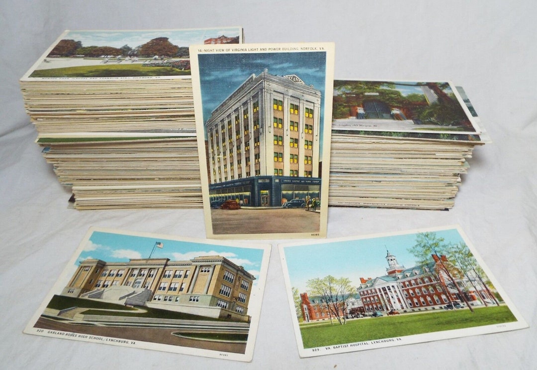 Lot of 400 VIRGINIA POSTCARDS Mount Vernon Arlington Richmond Monuments ...