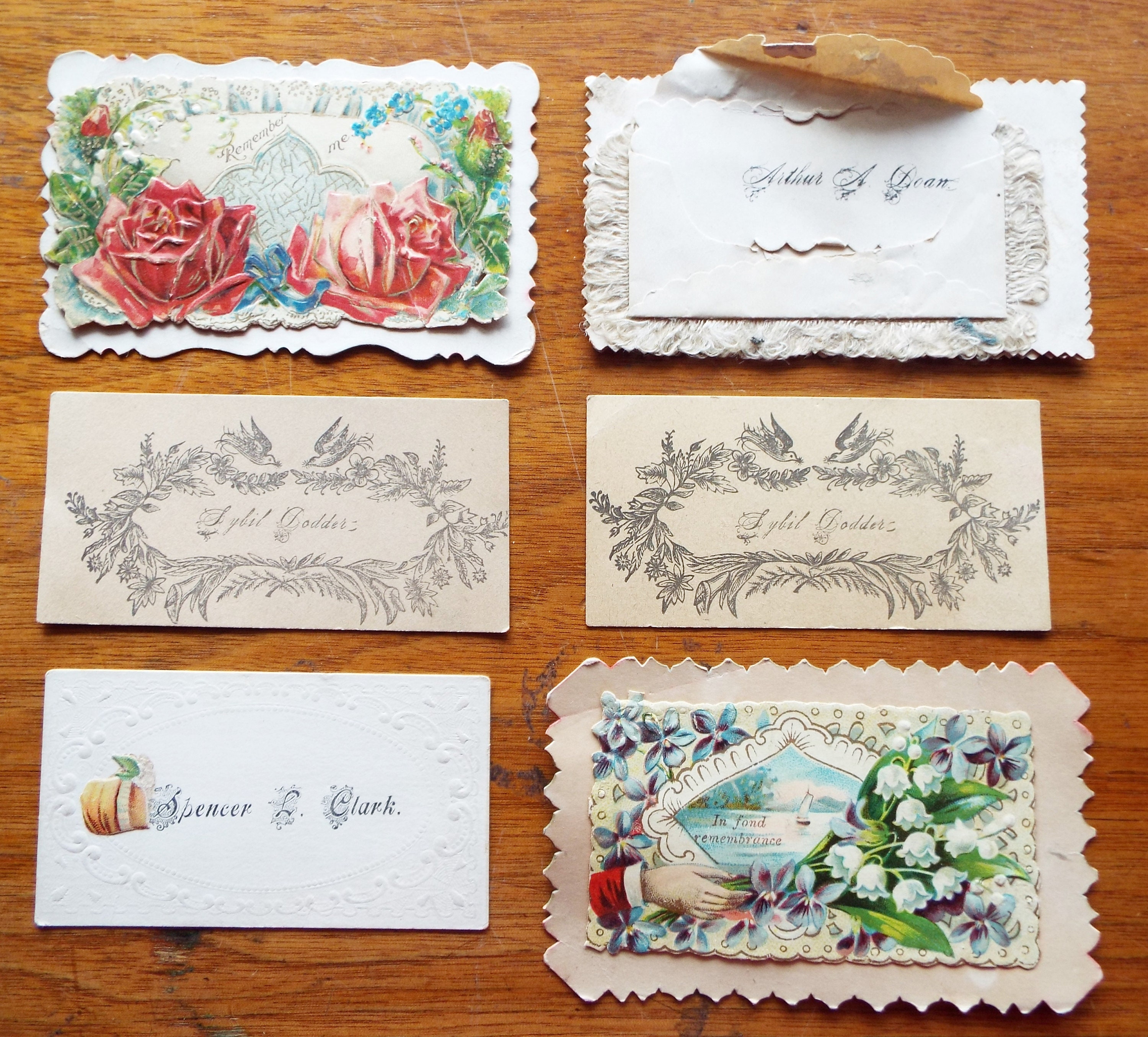 Lot of 22 Antique Victorian Assorted CALLING CARDS Flowers Die - Etsy