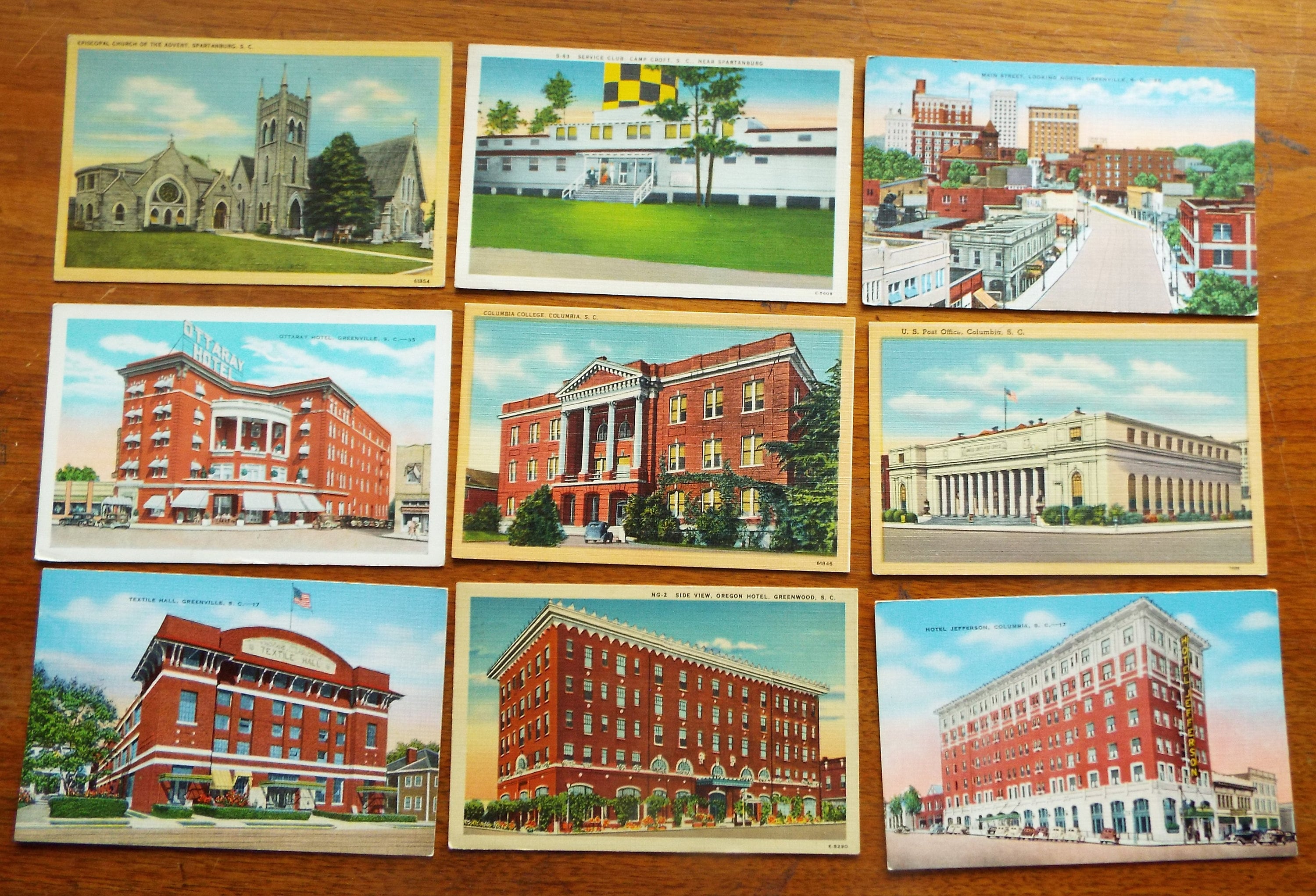 Lot of 117 Old Antique Assorted SOUTH CAROLINA POSTCARDS Military ...