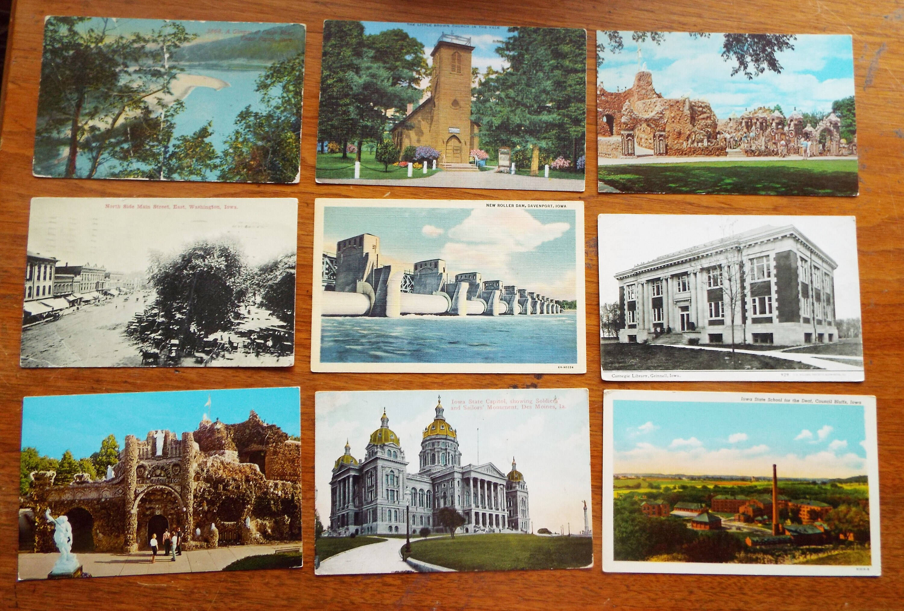 Lot of 119 Old Antique Assorted IOWA POSTCARDS Des Moines Grinnell ...