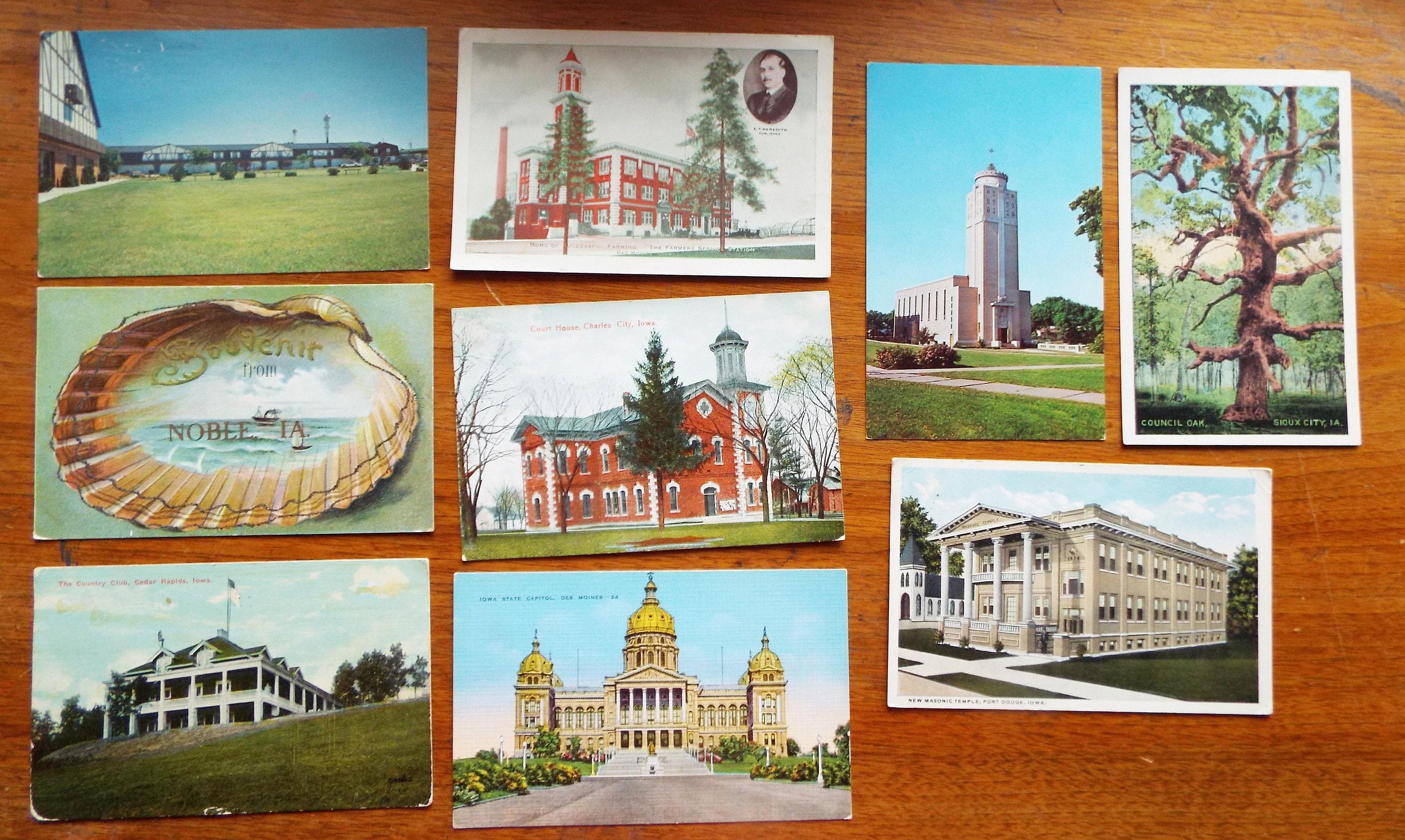 Lot of 119 Old Antique Assorted IOWA POSTCARDS Des Moines Grinnell ...