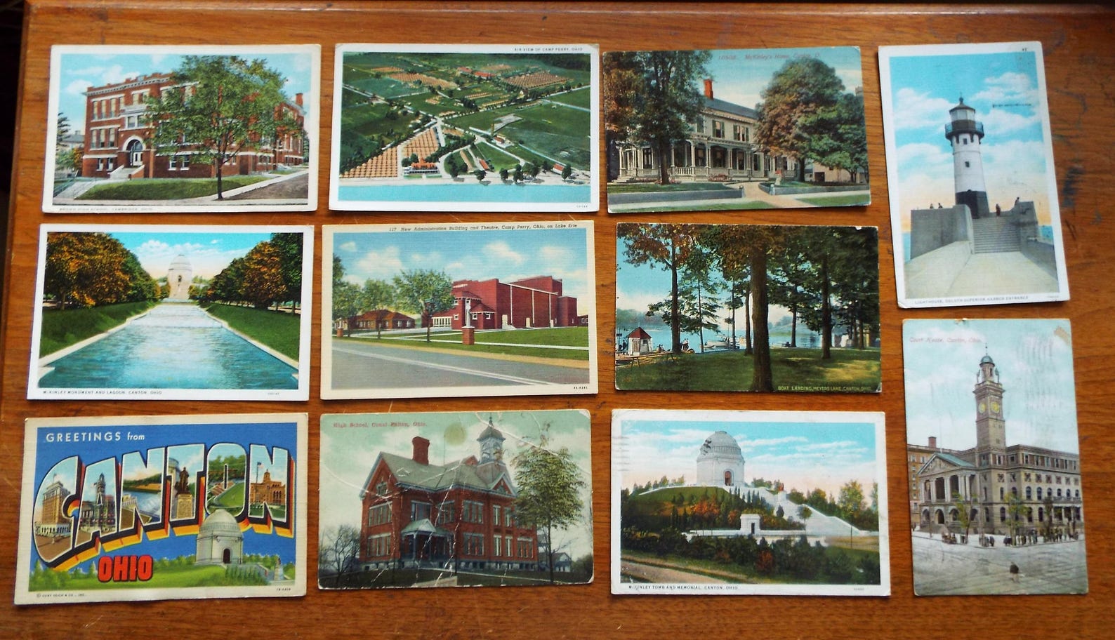 HUGE Lot of 344 Old Antique Assorted OHIO POSTCARDS Findlay Dayton ...