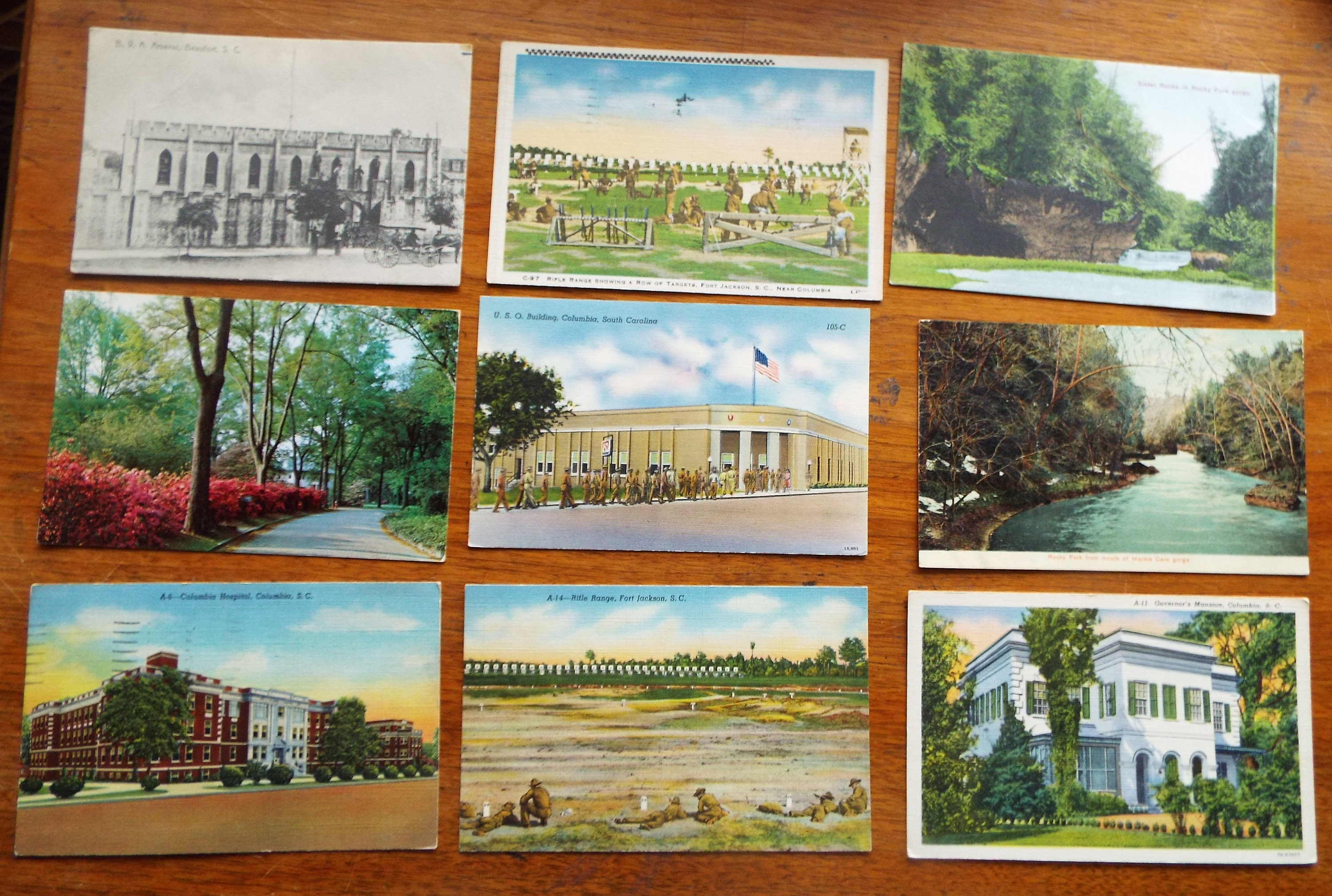 Lot of 117 Old Antique Assorted SOUTH CAROLINA POSTCARDS Military ...