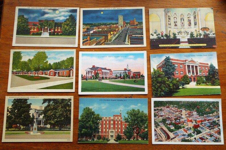 Lot of 117 Old Antique Assorted SOUTH CAROLINA POSTCARDS - Etsy