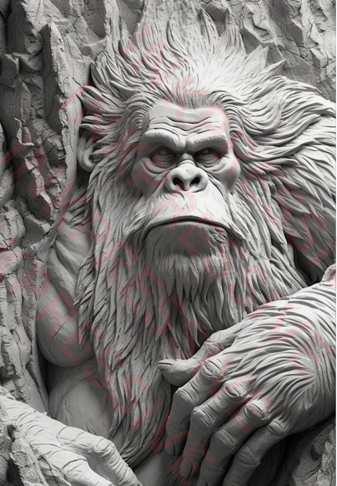 Sasquatch/bigfoot Laser Engraving PNG File - High Quality Design" - Etsy