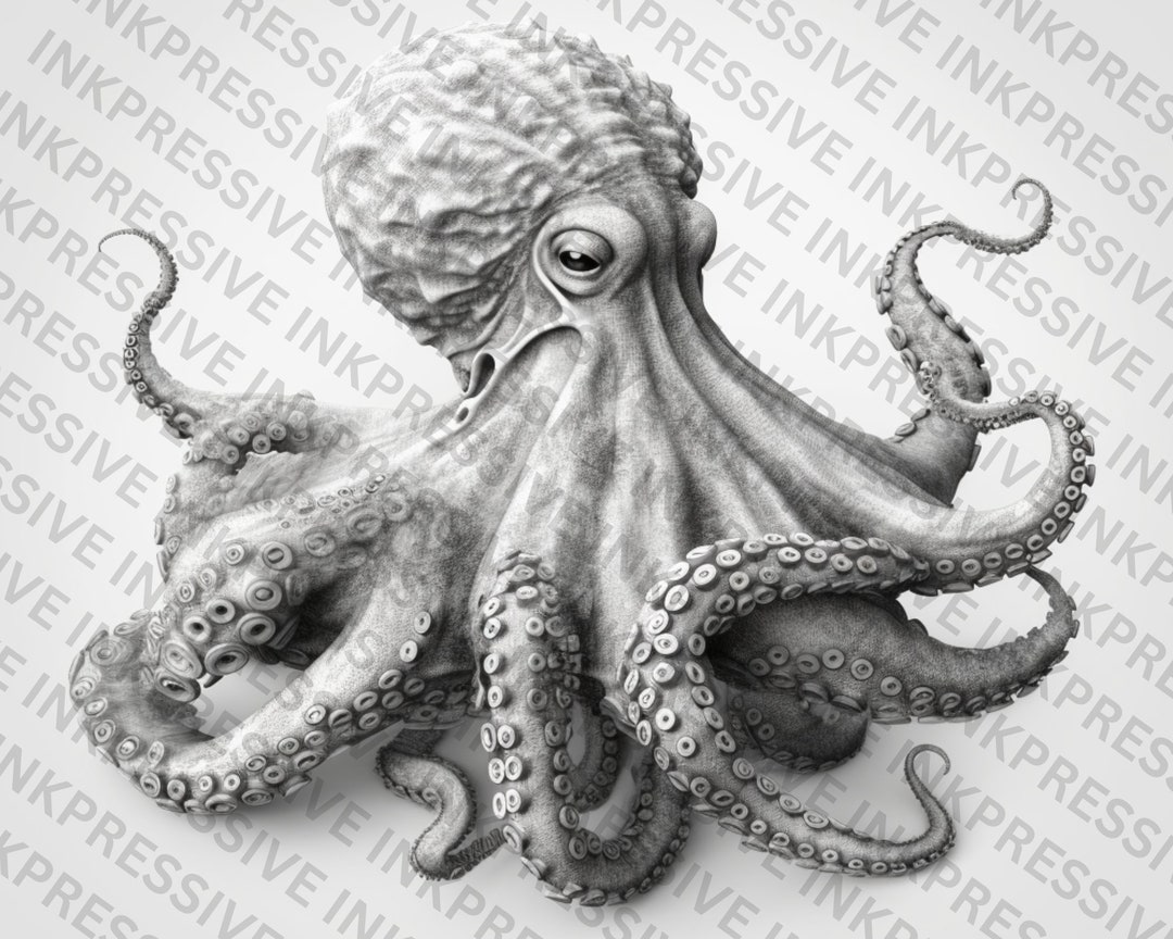 Octopus Laser Engraving PNG File - Intricate Design" - Etsy
