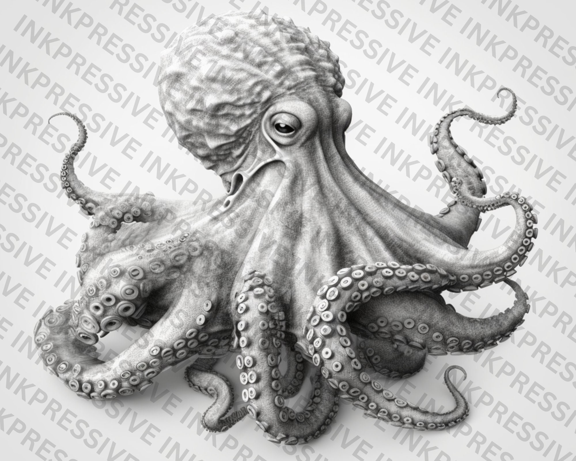 Octopus Laser Engraving PNG File - Intricate Design" - Etsy
